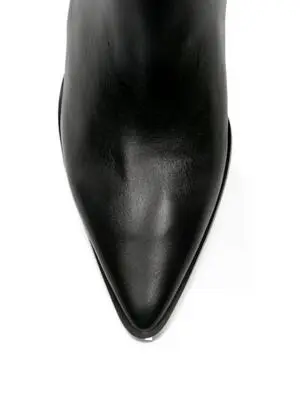 ALBANO Pointed-toe Leather Ankle Boots