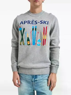 MC2 SAINT BARTH Bombardino Light Sweater With Après Ski Embroidery - Grey