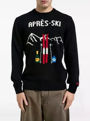 MC2 SAINT BARTH Après-ski Intarsia-knit Sweater - Black