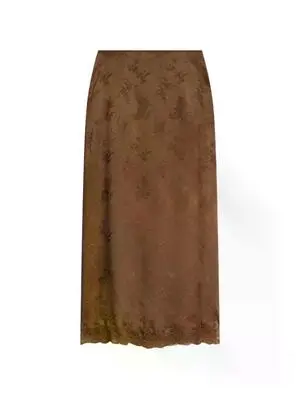Vanessa Bruno Jacquard Lace-trim Midi Skirt