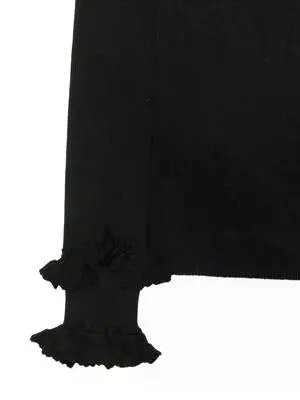 SIMONA CORSELLINI Ruffled Ribbed-knit Sweater