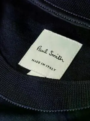Paul Smith Navy Signature Stripe Collar T-shirt