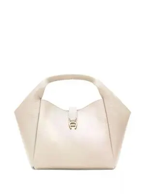 AIGNER Small Zaira Logo-plaque Grained Leather Tote Bag - Neutrals