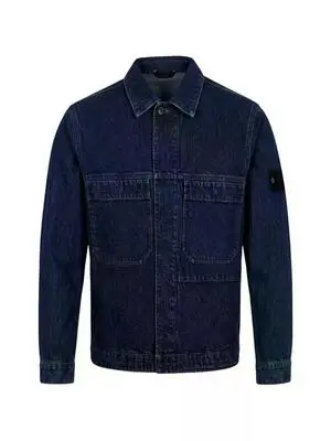 Stone Island 4100006 Indigo Denim-medium Grainy-wash Jacket - Blue
