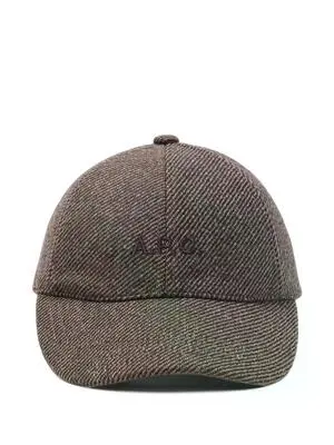 A.p.c. Logo-embroidered Twill Baseball Cap - Brown