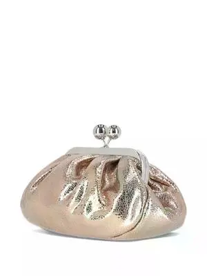 Max Mara Bruno Metallic-leather Clutch Bag