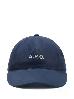 A.p.c. Logo-embroidered Baseball Cap - Blue