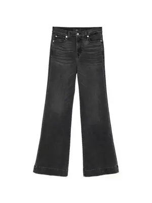 7 For All Mankind Modern Dojo Faded Flared-leg Jeans - Grey