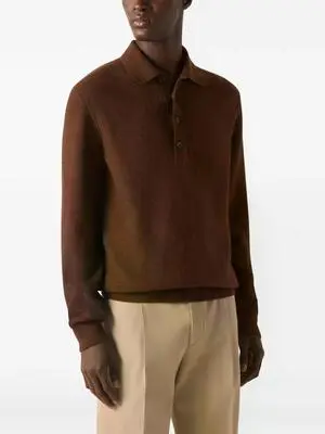 Zegna Cream White Oasi Cashmere Polo Shirt