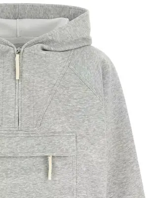 Co Half-zip Pouch-pocket Hoodie