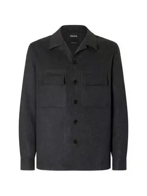 Zegna Dark Oasi Cashmere Overshirt - Grey