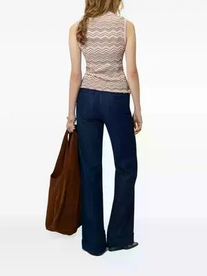 Missoni Sleeveless Viscose-and-cotton Lamé Chevron Top