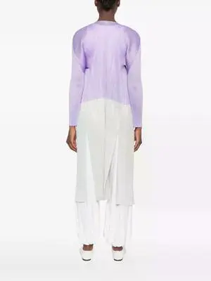 Issey Miyake Pleated Colour-block Cardigan