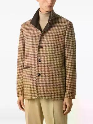 Zegna Light Beige Dark Brown And Brown Oasi Cashmere Chore Jacket