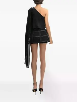 GEMY MAALOUF One-shoulder Draped-panel Top