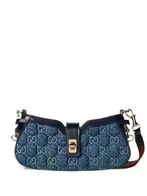 Gucci Monogram-pattern Denim Tote Bag