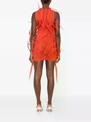 Issey Miyake Pleated Raffia-effect Dress