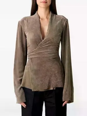 Rick Owens Laura Long Sleeve Top - Neutrals