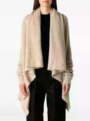 Rick Owens Hooded Medium Wrap Cardigan - Neutrals