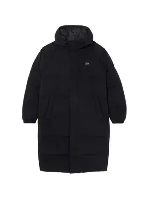 Lacoste Long Water-repellent Down Jacket - Black