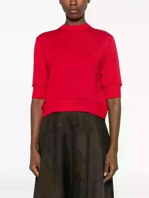 DEPARTMENT 5 Open-back Short-sleeve Sweater - Red