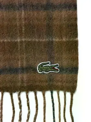 Lacoste Wool-blend Plaid Scarf