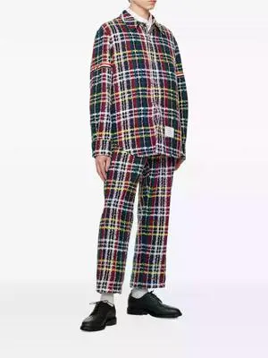 Thom Browne Checked Tweed-effect Shirt Jacket