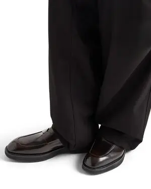 Prada Brushed Leather Loafers