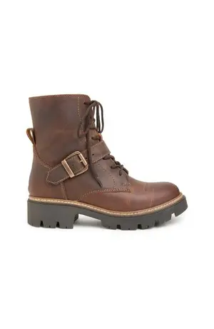 CELTIC & CO. Strap Detail Lace Up Ankle Boots