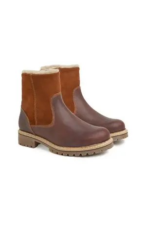 CELTIC & CO. Waterproof Sheep Lined Ankle Boot - Rust
