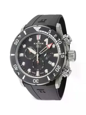 EDOX Co-1 45mm Chronograph Watch - Black