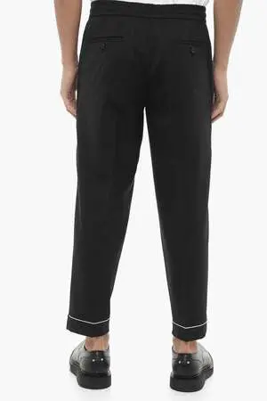 Neil Barrett Elasticated-waistband Turn-up Trousers
