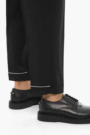 Neil Barrett Elasticated-waistband Turn-up Trousers