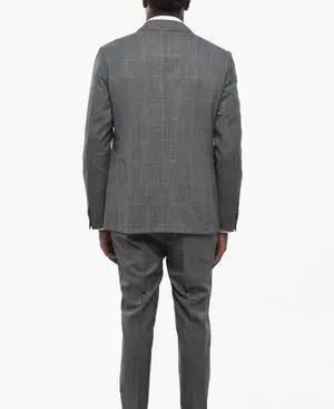 Corneliani District Check Virgin Wool Suit