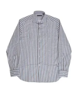 Corneliani Striped French-collar Shirt - Multicolor