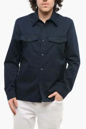 DEPARTMENT 5 Four-pocket Twill Overshirt - Blue