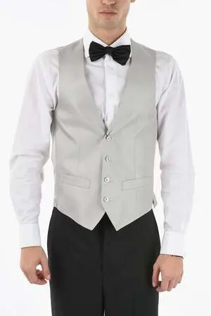Corneliani Single-breasted V-neck Waistcoat - Gray