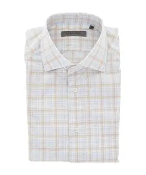 Corneliani Checked Shirt With French Collar - Multicolor