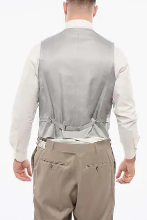 Corneliani Jetted-pockets Wool Waistcoat