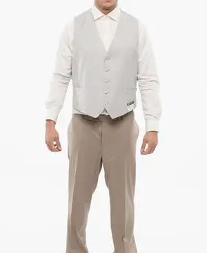 Corneliani Jetted-pockets Wool Waistcoat