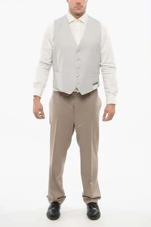 Corneliani Jetted-pockets Wool Waistcoat