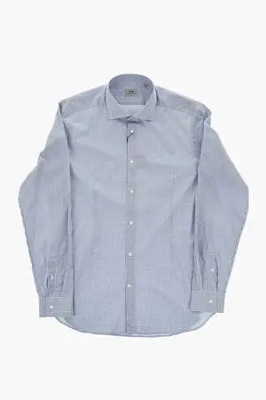 Corneliani Gingham-check Cotton Shirt