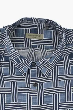 Corneliani Circle Basketweave-pattern Shirt