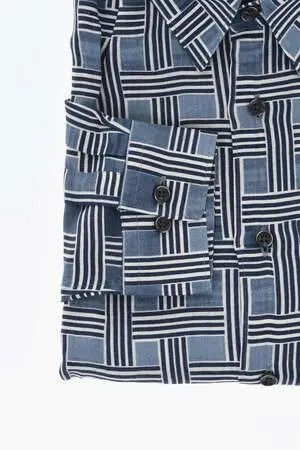 Corneliani Circle Basketweave-pattern Shirt
