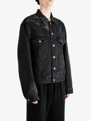 DOUBLET Faded-effect Distressed Denim Jacket