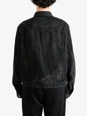 DOUBLET Faded-effect Distressed Denim Jacket