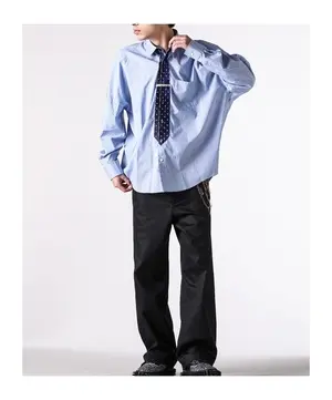 DOUBLET Trompe-l'œil Tie-embroidered Shirt