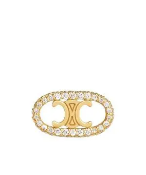 Celine Maillon Triomphe Diamond Stud In Gold And White Diamonds