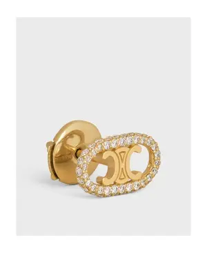 Celine Maillon Triomphe Diamond Stud In Gold And White Diamonds