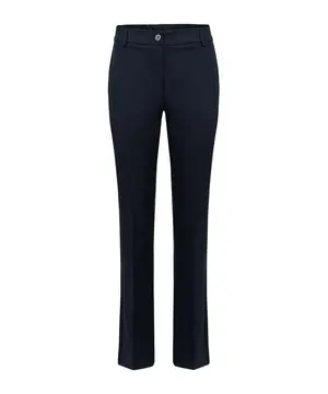 TWINSET Logo-plaque Straight-leg Trousers - Dark Blue
